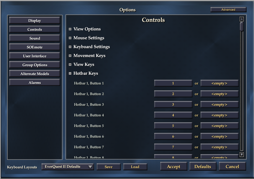 How do i turn off the hotbar toggle feature with shift+a"a number" | EverQuest 2 Forums