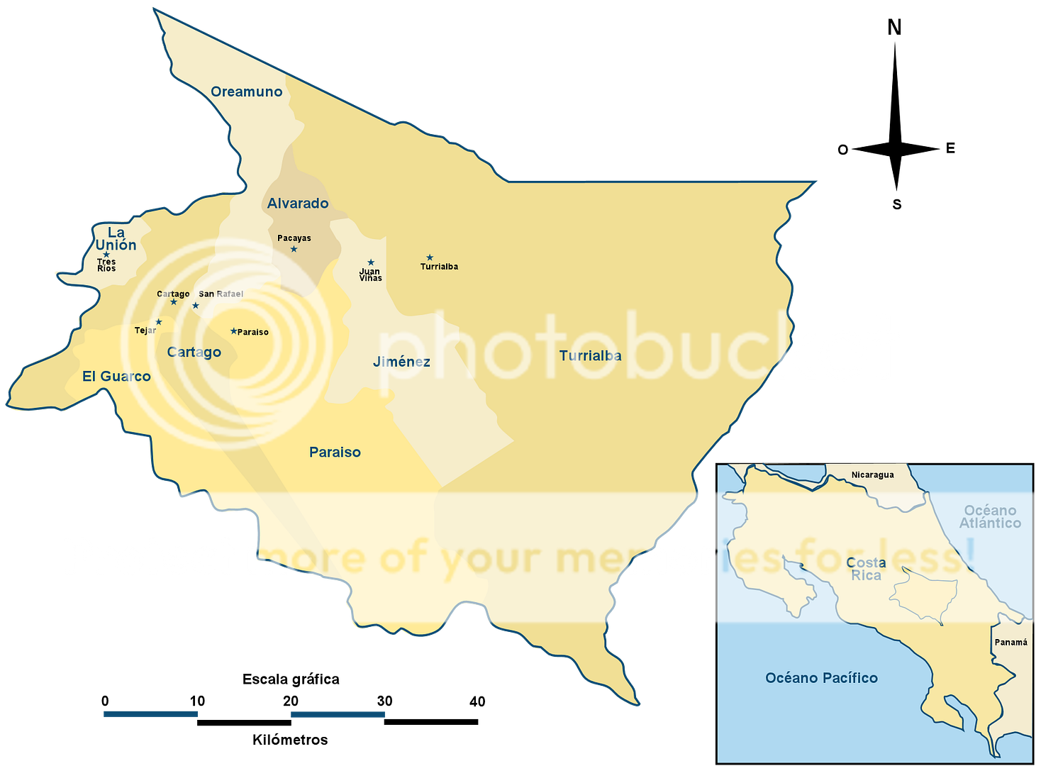 Cartago Costa Rica Mapa