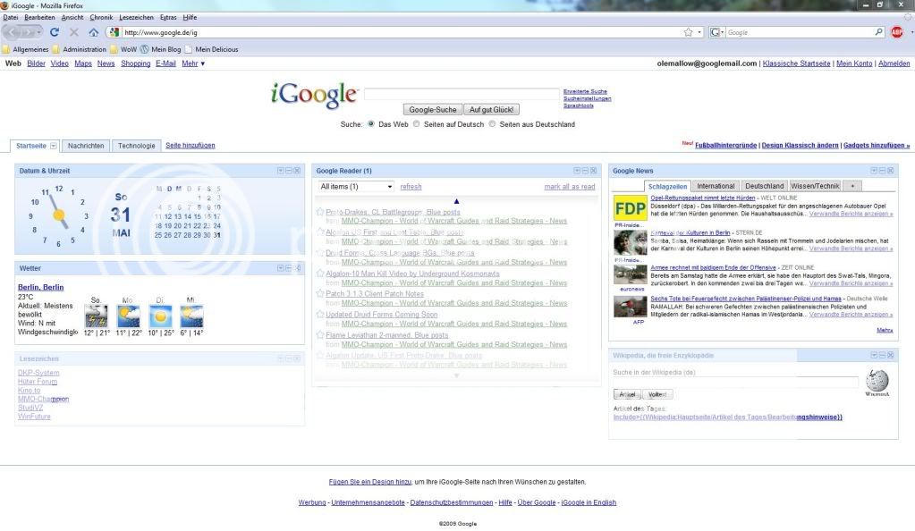 Portalsystem 1: iGoogle | ScAreCr0w´s Blog